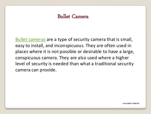 CCTV Camera and Types | PPTX