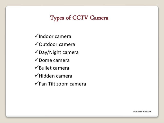 CCTV Camera and Types | PPTX