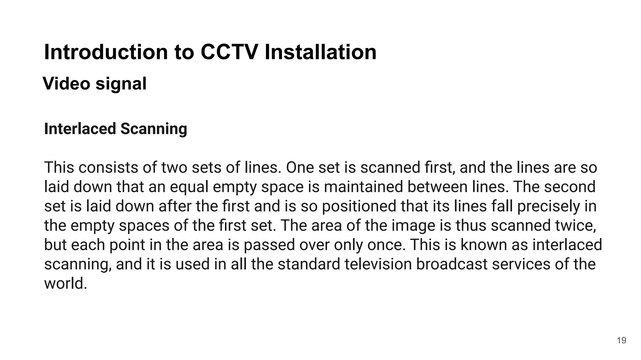 Cctv installation presentation for beginners | PDF