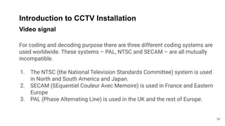 Cctv installation presentation for beginners | PDF