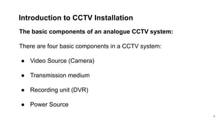 Cctv installation presentation for beginners | PDF