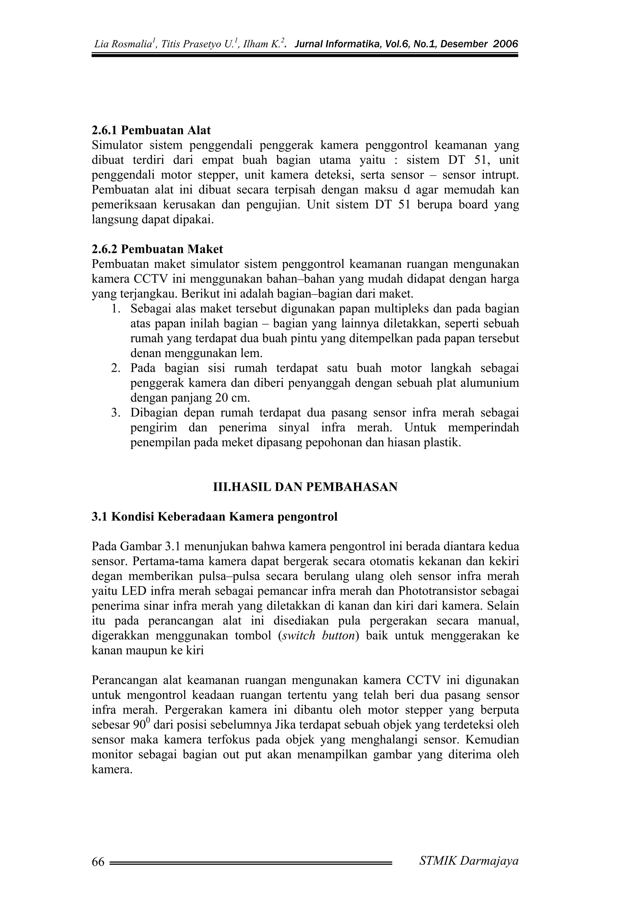 Cctv alat kontrol keamanan ruangan | PDF