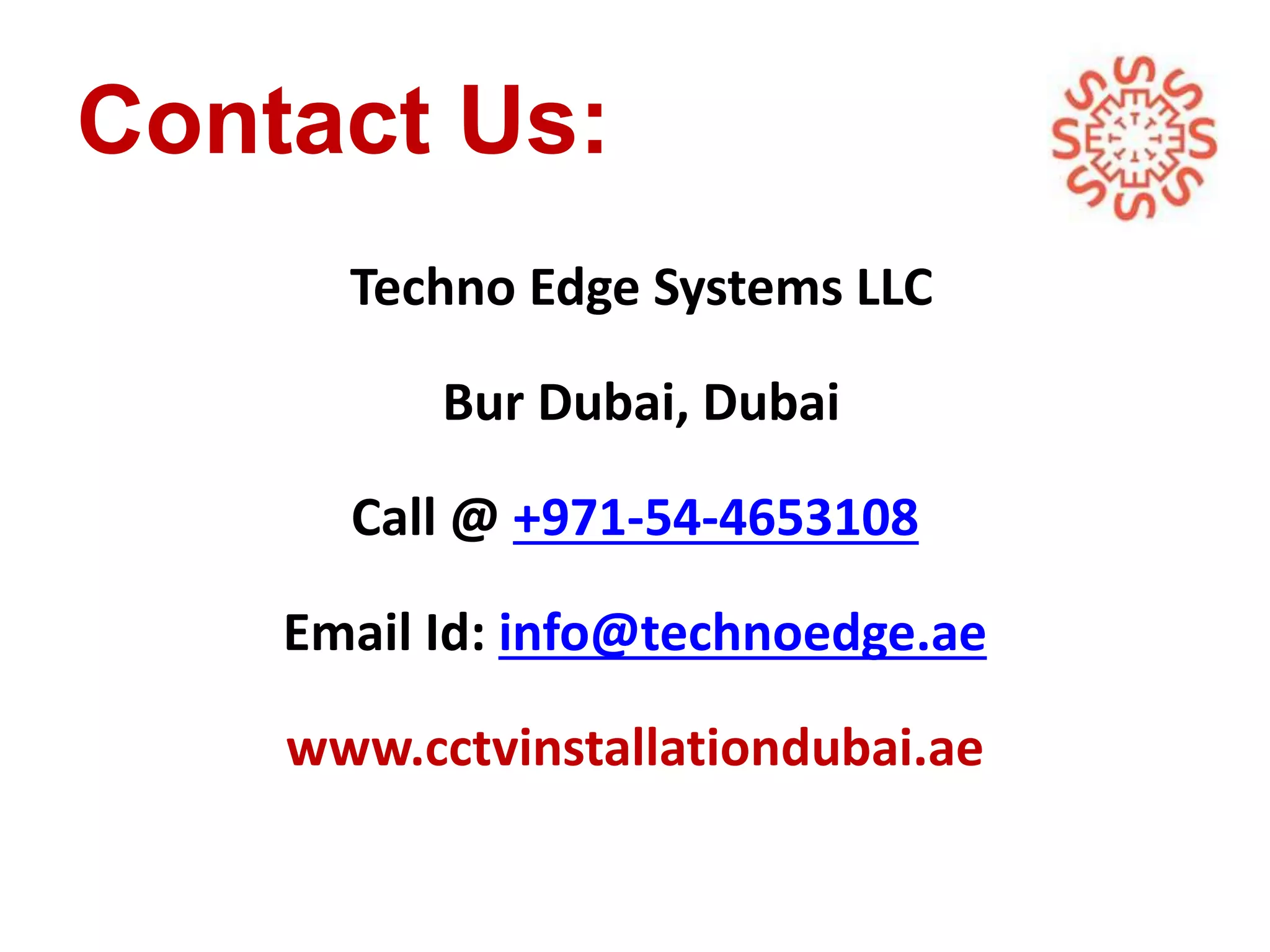 Types of CCTV Cameras & Uses - Techno Edge Systems | PPT
