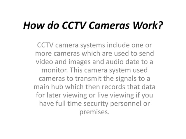 Cctv cameras | PPT