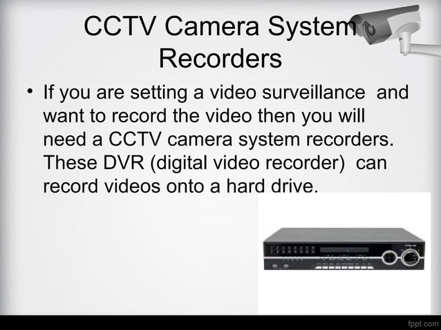 CCTV Camera Selection Guide | PPT
