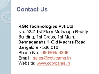 Tutus CCTV Cameras in Bangalore - Call: 09066656366 | PPTX