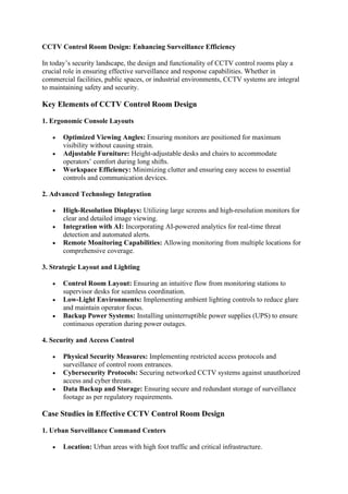CCTV control room design.pdf pyrotechworkspace | PDF