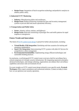 CCTV control room design.pdf pyrotechworkspace | PDF