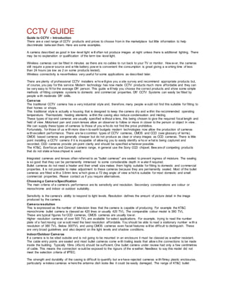 Cctv guide | DOCX