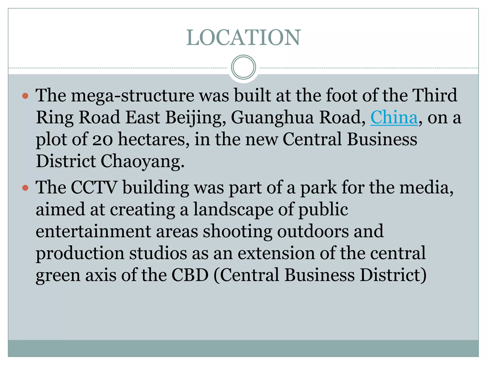 Cctv headquarters, beijing | PPTX