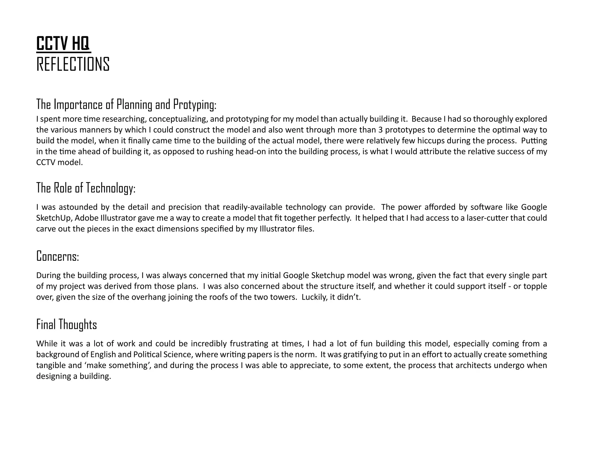 CCTV HQ Model Building Process | PDF