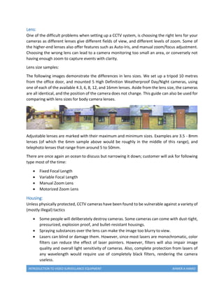 Video Surveillance Equipment (Introduction) | PDF