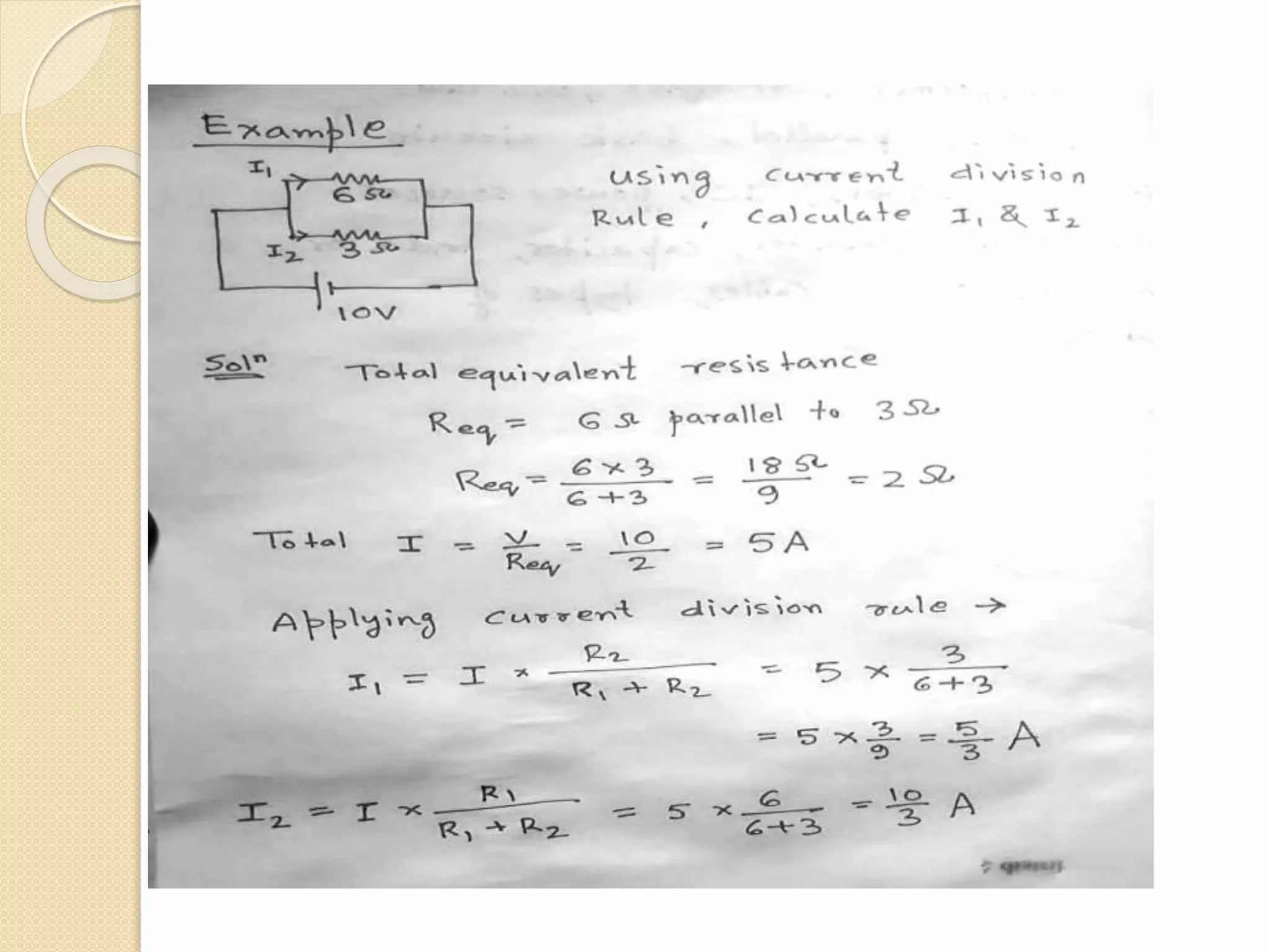current & voltage division rules | PPTX