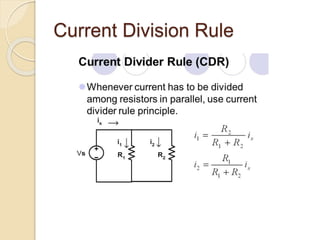 current & voltage division rules | PPTX