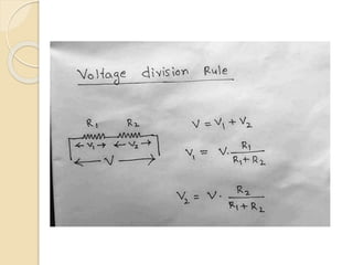 current & voltage division rules | PPTX