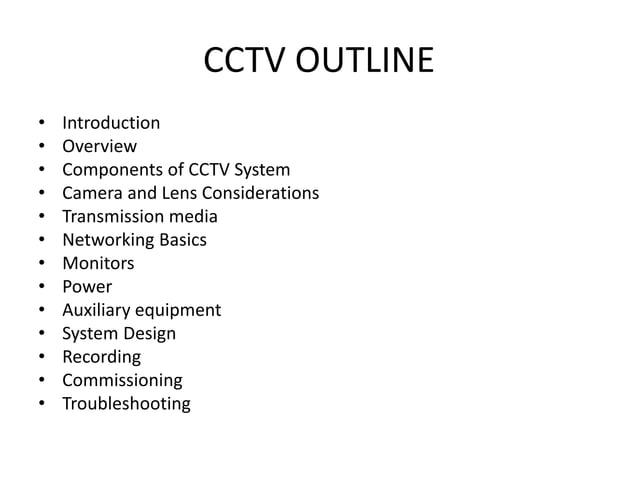 Cctv presentation | PPT