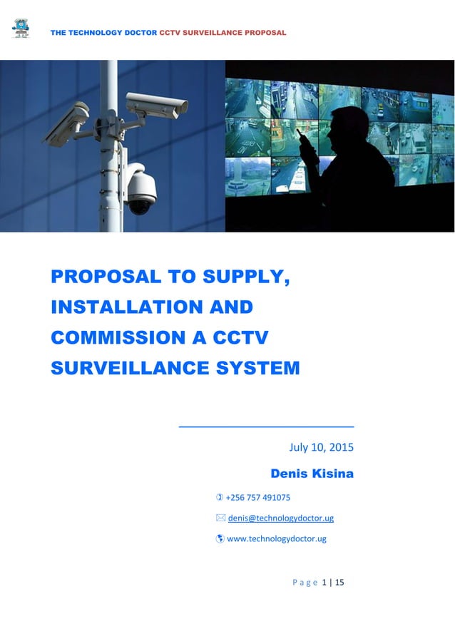 Proposal to supply, installation and testing of CCTV Camera | PDF | IT ...