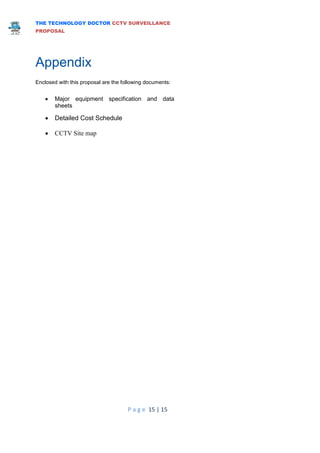 Proposal to supply, installation and testing of CCTV Camera | PDF
