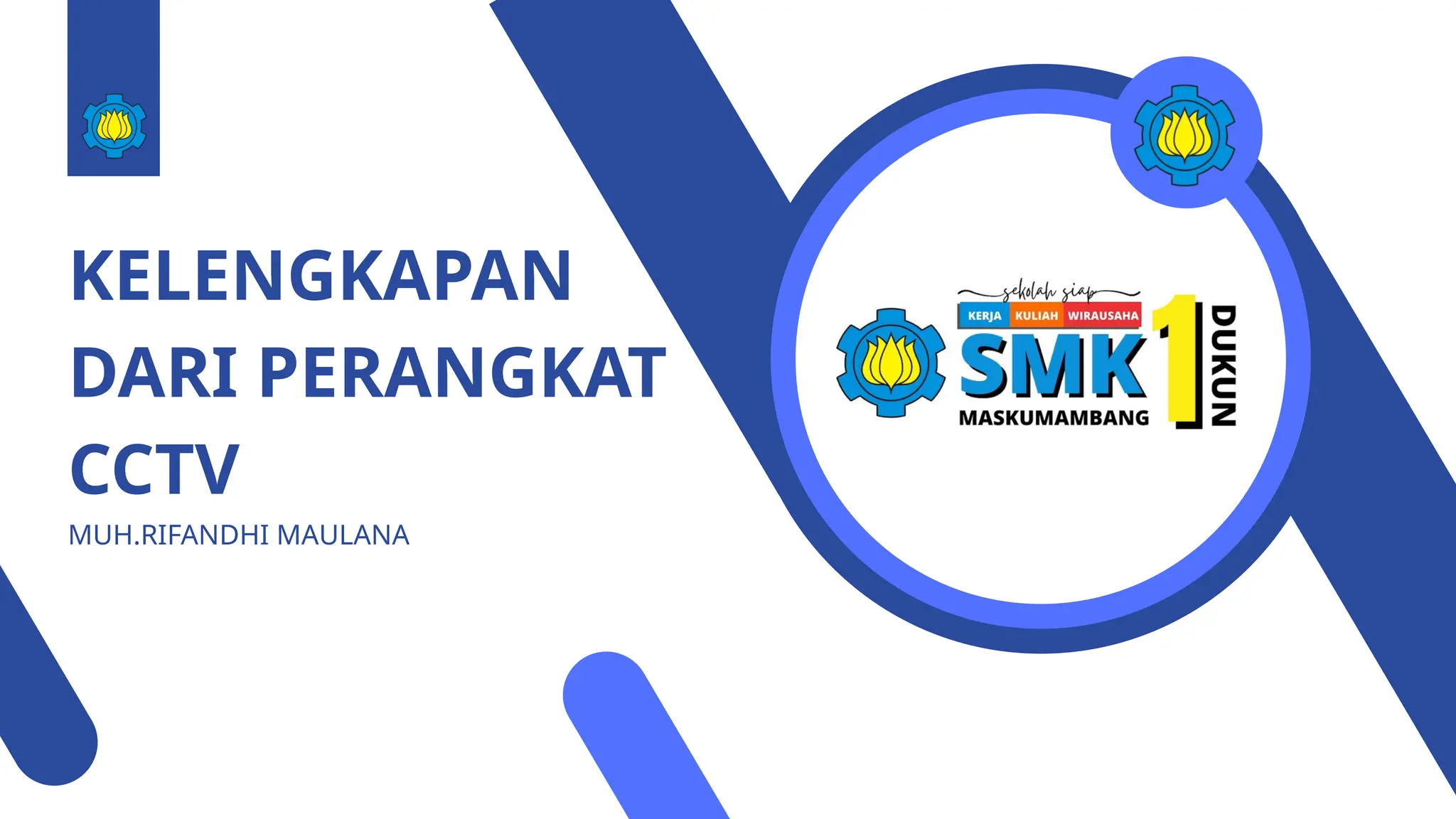 Kelengkapan perangkat CCTV dilengkapi dengan langkah meerakit | PPTX