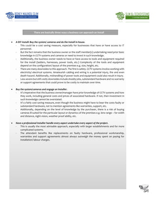 CCTV SECURITY CAMERA SYSTEMS - Buyers guide & Best practices for ...