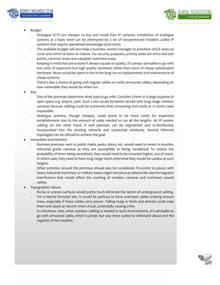 CCTV SECURITY CAMERA SYSTEMS - Buyers guide & Best practices for ...