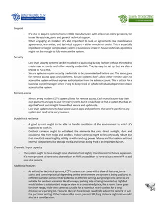 CCTV SECURITY CAMERA SYSTEMS - Buyers guide & Best practices for ...