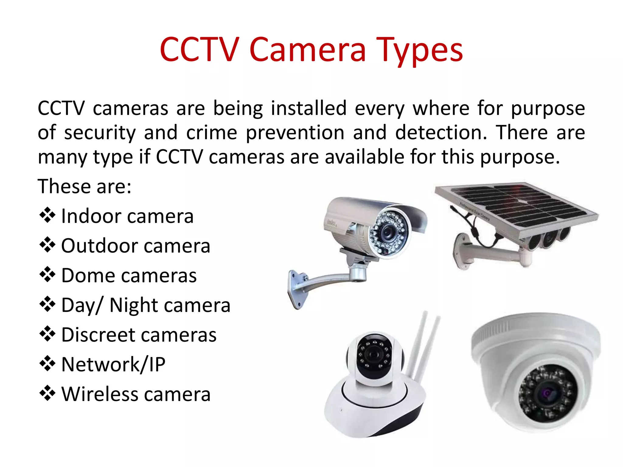 CCTV System - Close circuit television System - UCJ | PPT | Free Download