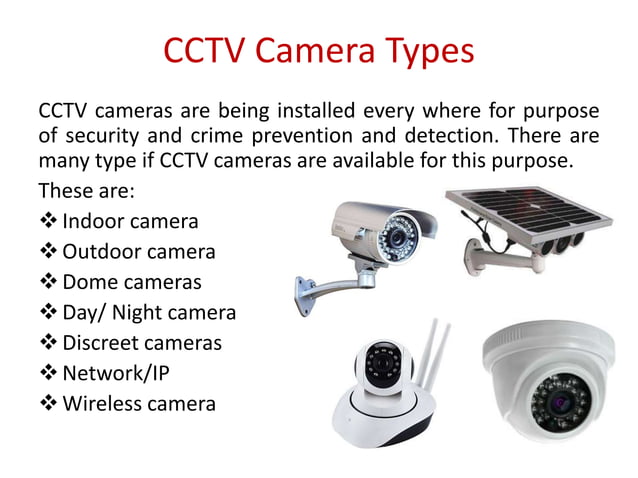 CCTV System - Close circuit television System - UCJ | PPT