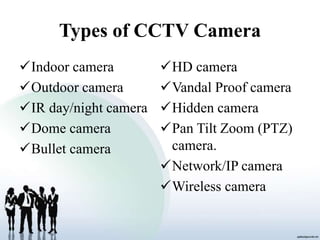 CCTV System - Close circuit television System - UCJ | PPTX | Cameras ...