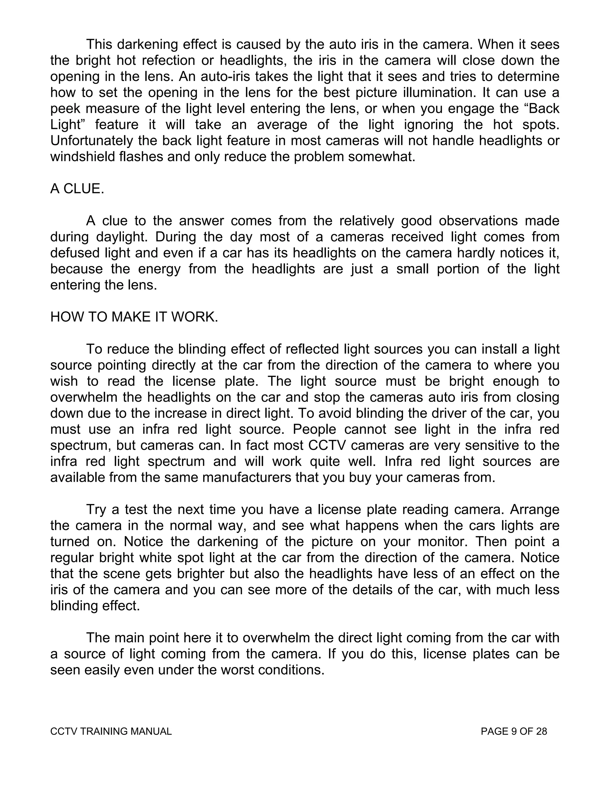 Cctv training manual | PDF