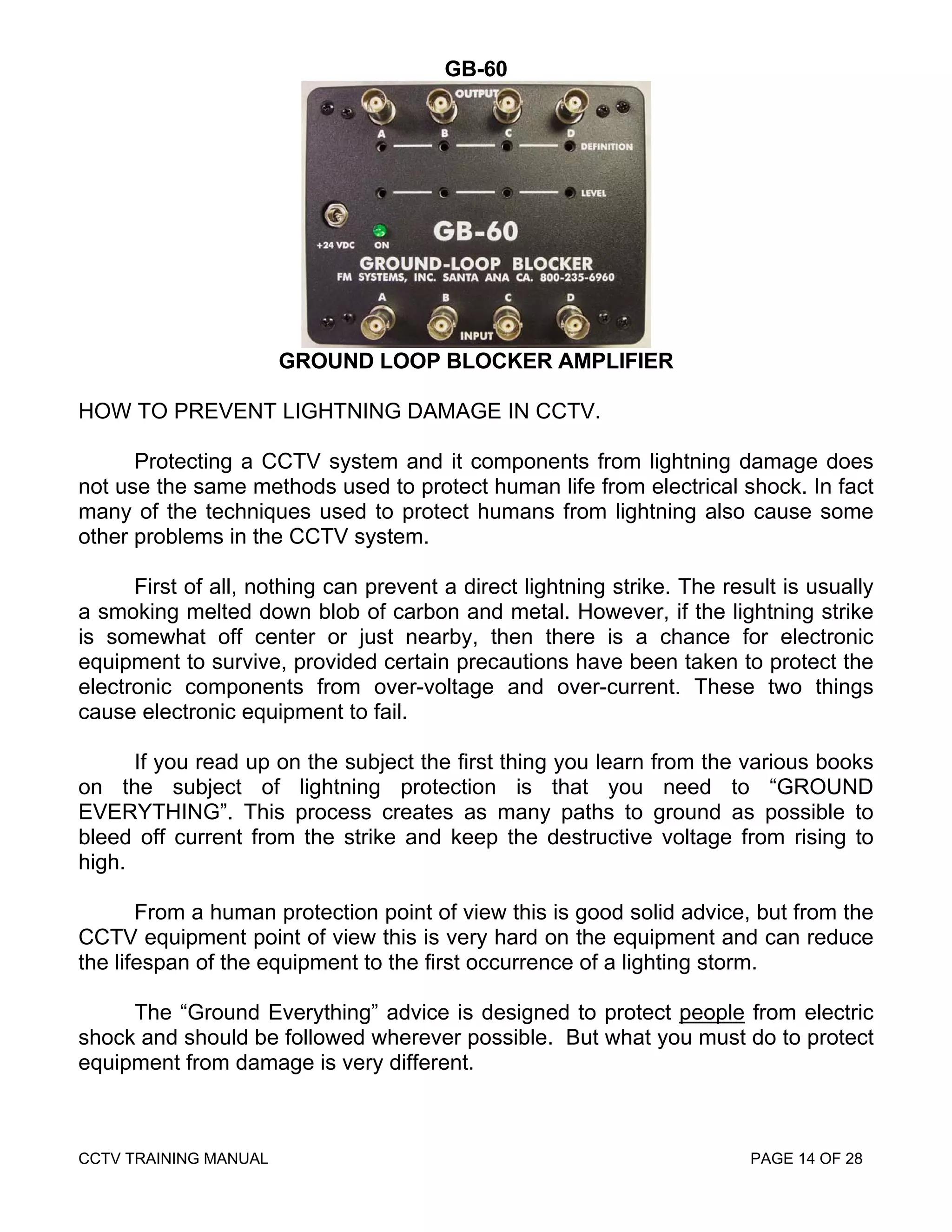 Cctv training manual | PDF