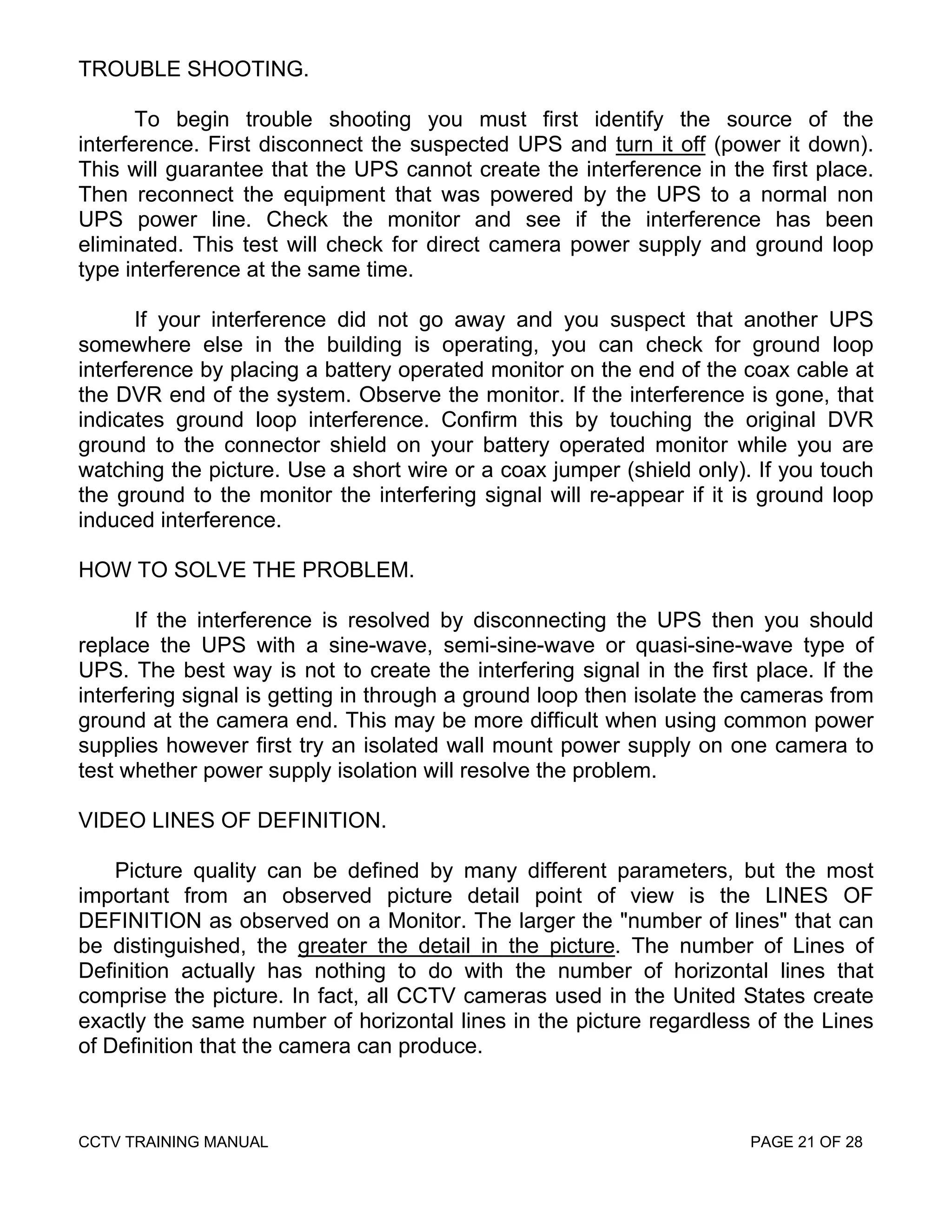 Cctv training manual | PDF