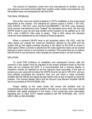 Cctv training manual | PDF