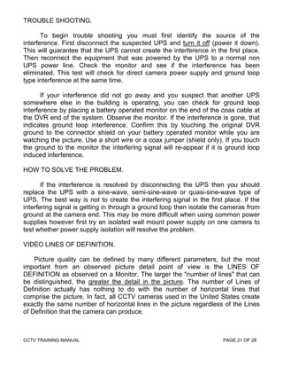 Cctv training manual | PDF