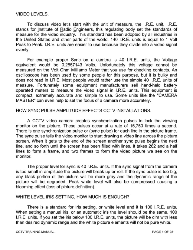 Cctv training manual | PDF | Cameras and Camcorders | Consumer Electronics