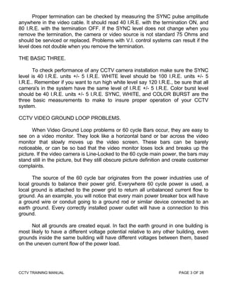 Cctv training manual | PDF