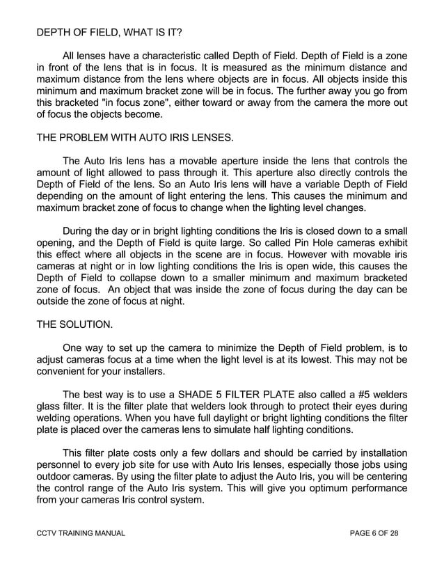 Cctv training manual | PDF | Cameras and Camcorders | Consumer Electronics