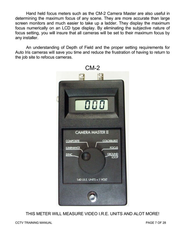 Cctv training manual | PDF | Cameras and Camcorders | Consumer Electronics