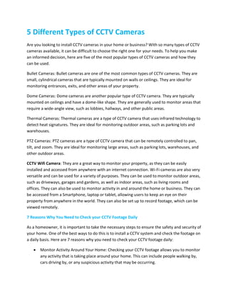 Cctv wifi camera | PDF