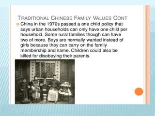 Traditional Chinese Family Values