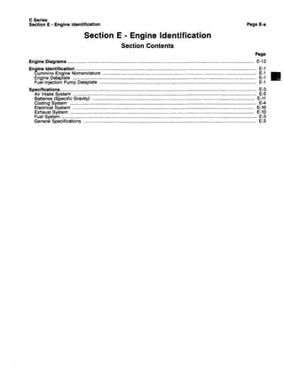 C cummins engines fh270 service repair manual | PDF