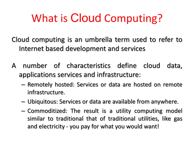 Cc unit 1 ppt | PPT | Cloud Computing | Internet