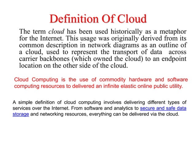 Cc unit 1 ppt | PPT | Cloud Computing | Internet