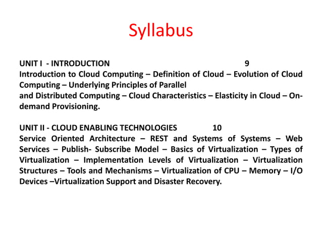 Cc unit 1 ppt | PPT | Cloud Computing | Internet