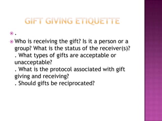 CCU part 2: Greetings & Gift Giving Ettiquettes | PPTX