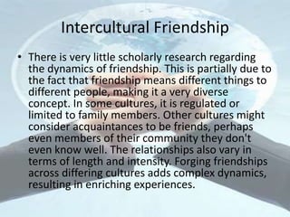CROSS CULTURE UNDERSTANDING-PERSONAL RELATIONSHIP | PPTX