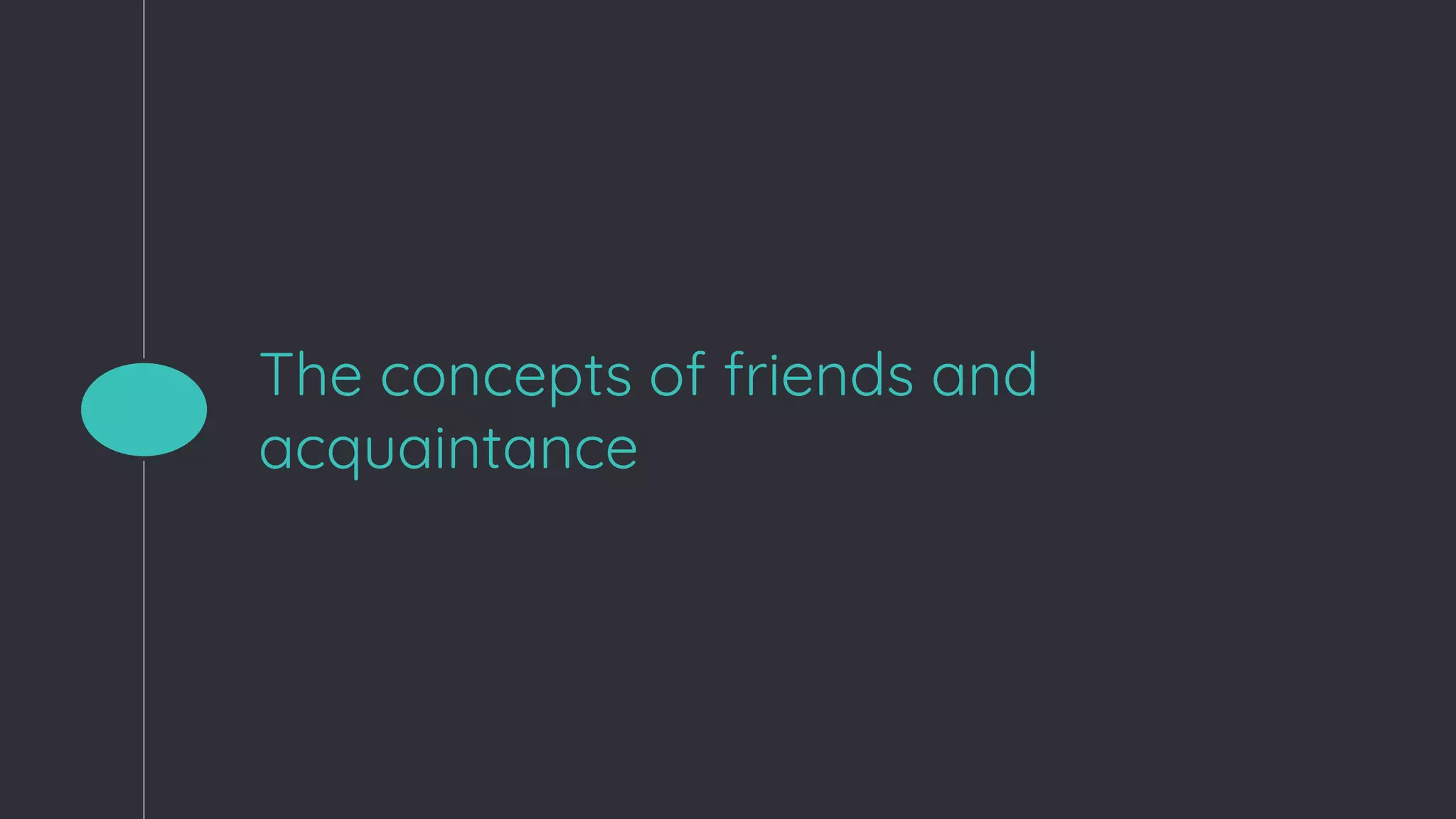 CCU_Relationship and Acquaintances | PPT