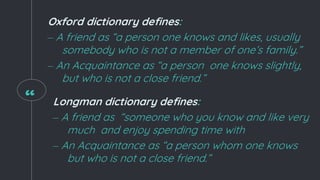 CCU_Relationship and Acquaintances | PPTX