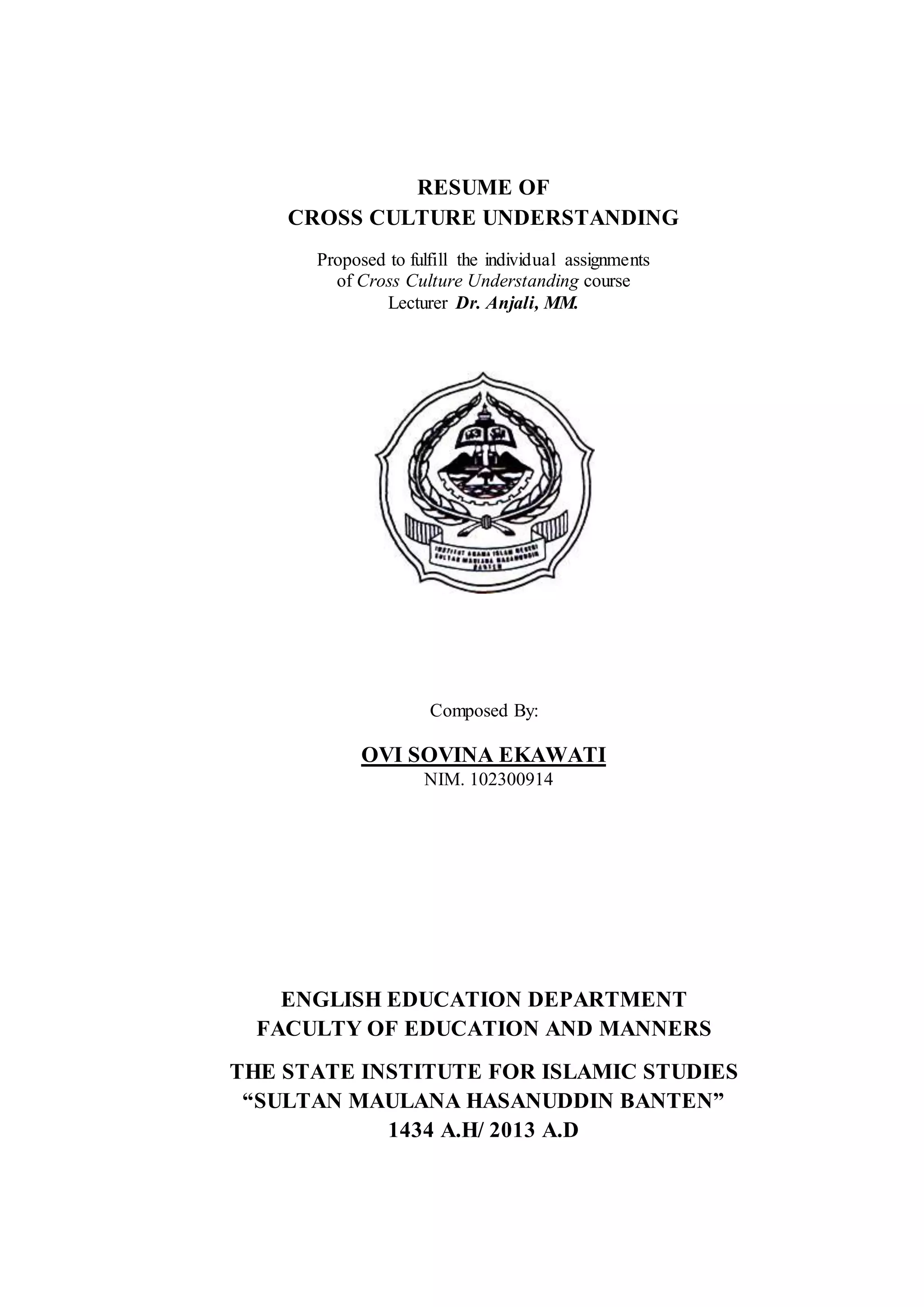 Cross Culture Understanding | PDF