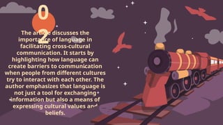 CROSS CULTURE UNDERSTANDING POWER POIN PRESENTATION | PPT